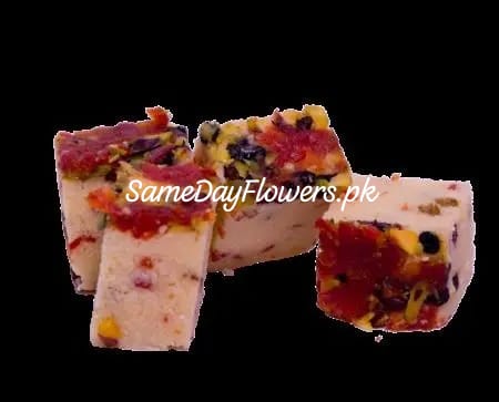 Pink Fruit Barfi - Send Mithai to Lahore from USA - Same Day Flowers